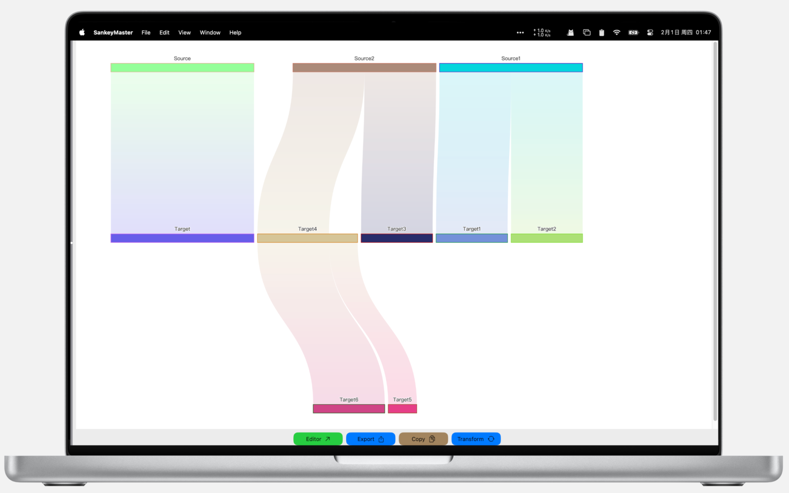 SankeyMaster - Unleash the Power of Sankey Diagrams on iOS and macOS.